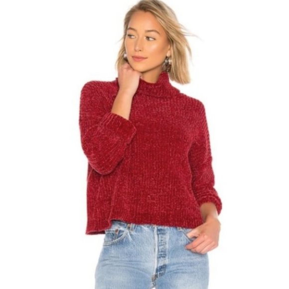 Blank NYC | Sweaters | Blanknyc Red Chenille Sweater | Poshmark